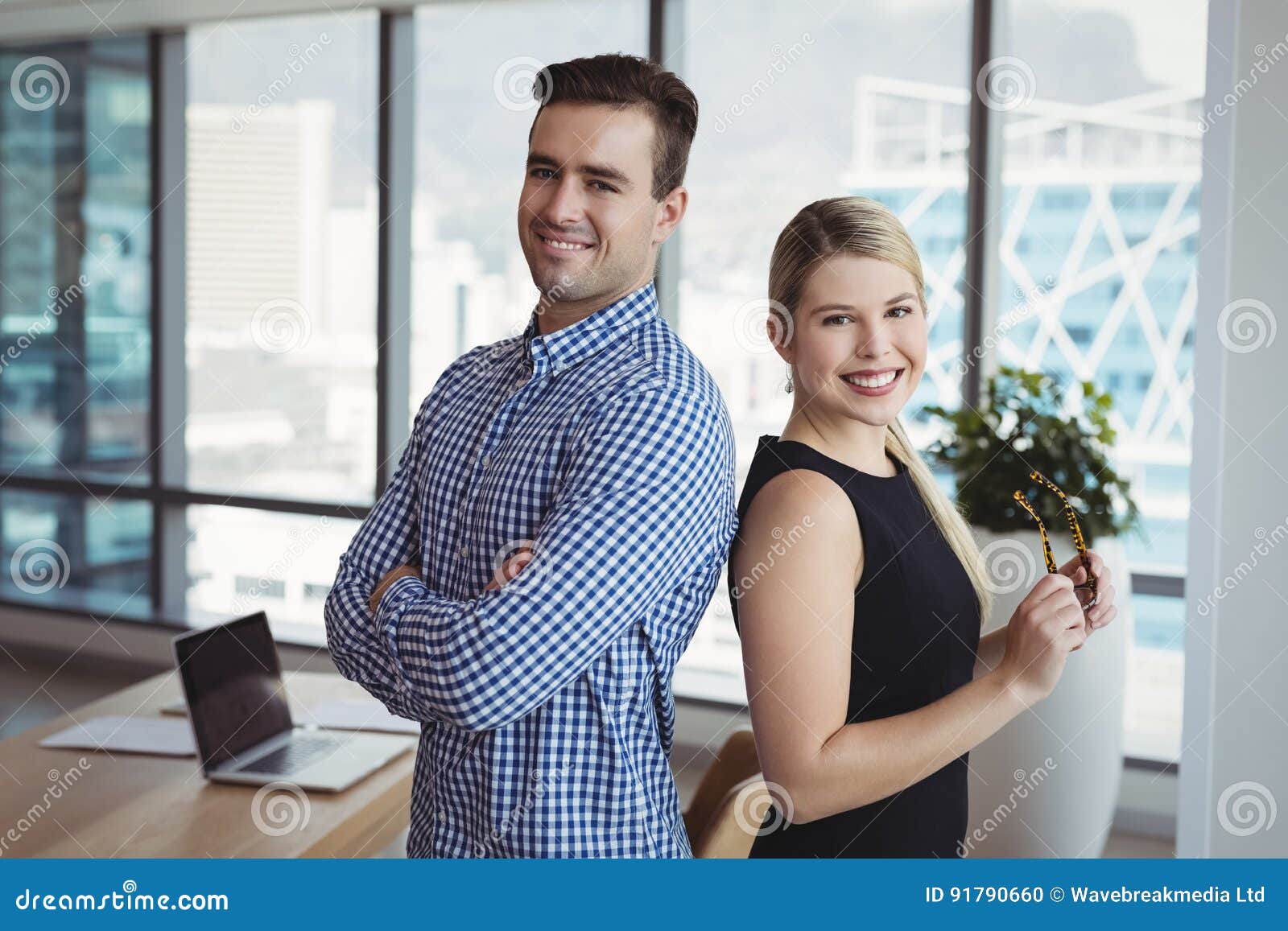 Portrait of Smiling Executives Standing Together Stock Photo - Image of ...