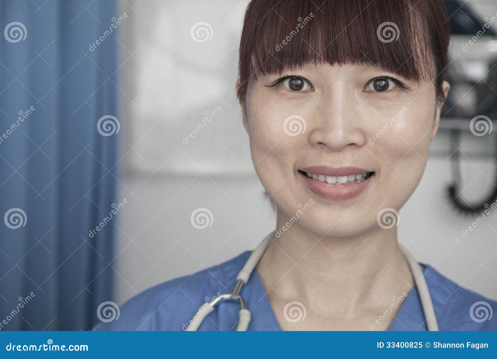 Portrait of Smiling Female Doctor Stock Image - Image of medical ...