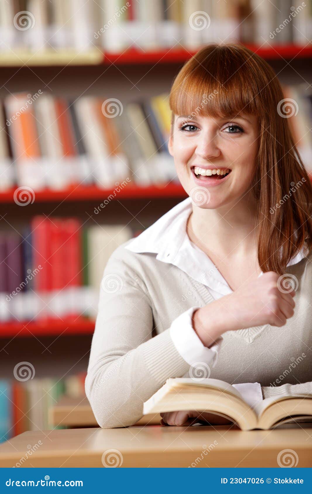 Portrait of a Smiling Female Student Stock Photo - Image of choice ...