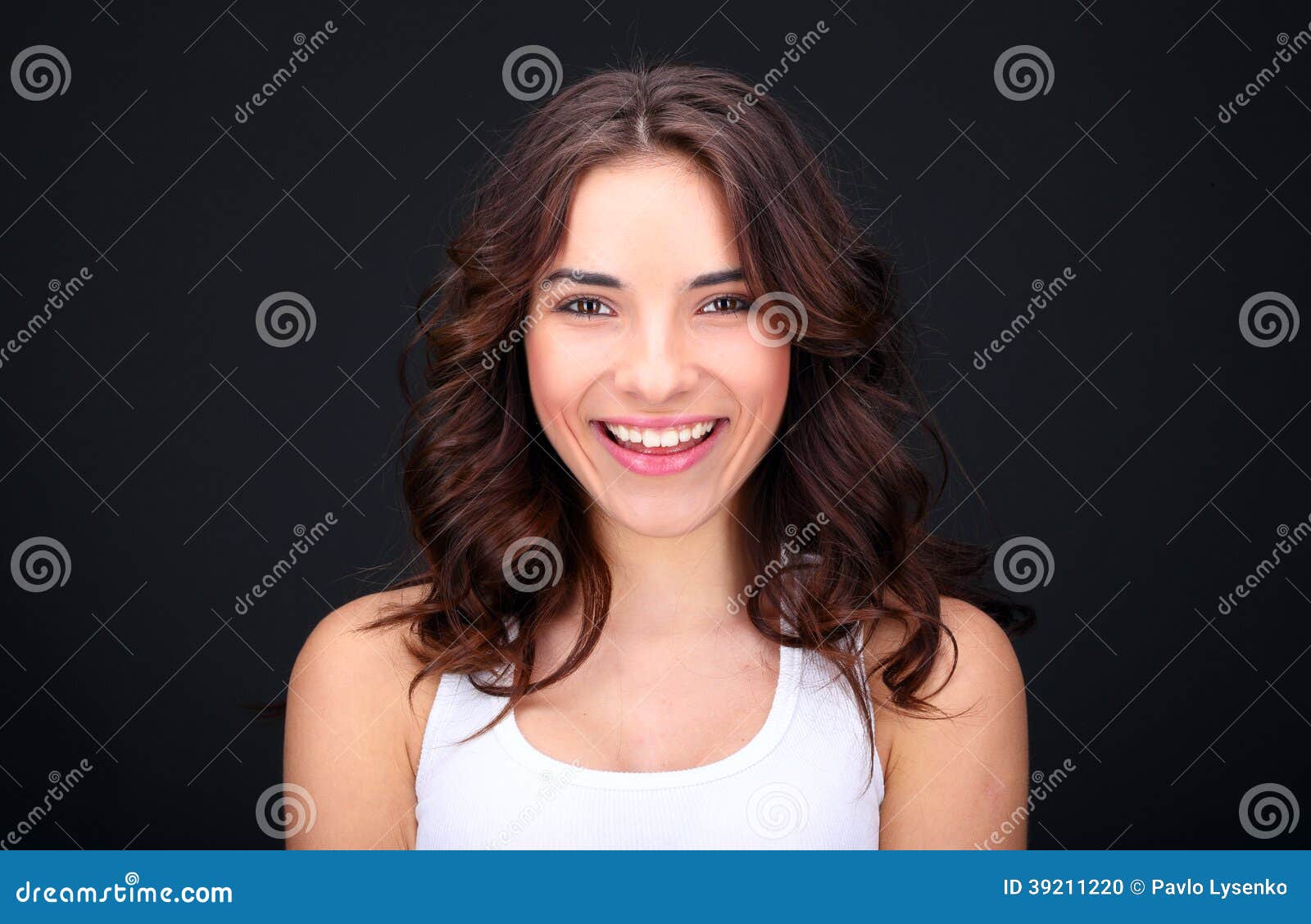 Portrait of a smiling girl stock photo. Image of attractive - 39211220