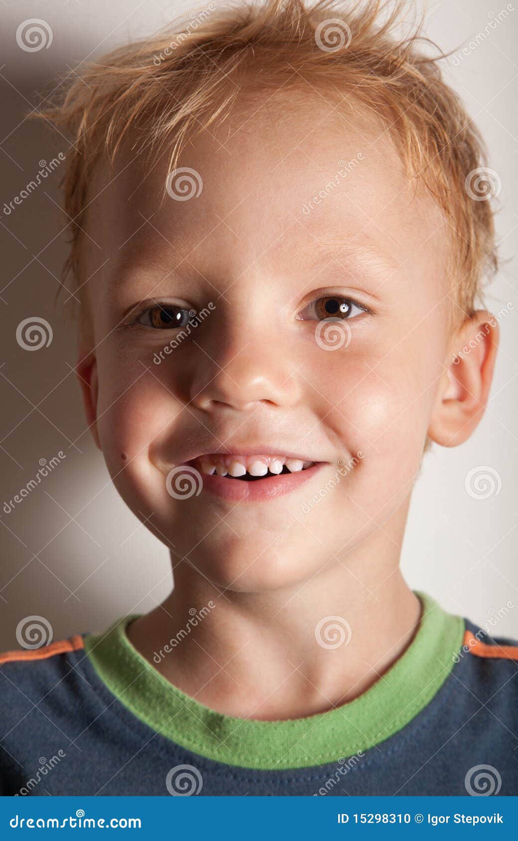 Portrait of Smiling Happy Boy Stock Photo - Image of innocence, people ...