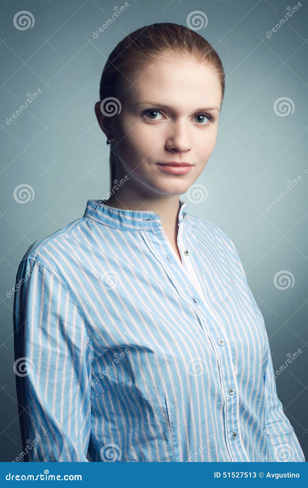 Portrait of a Smiling Lady - Office Worker Stock Image - Image of light ...