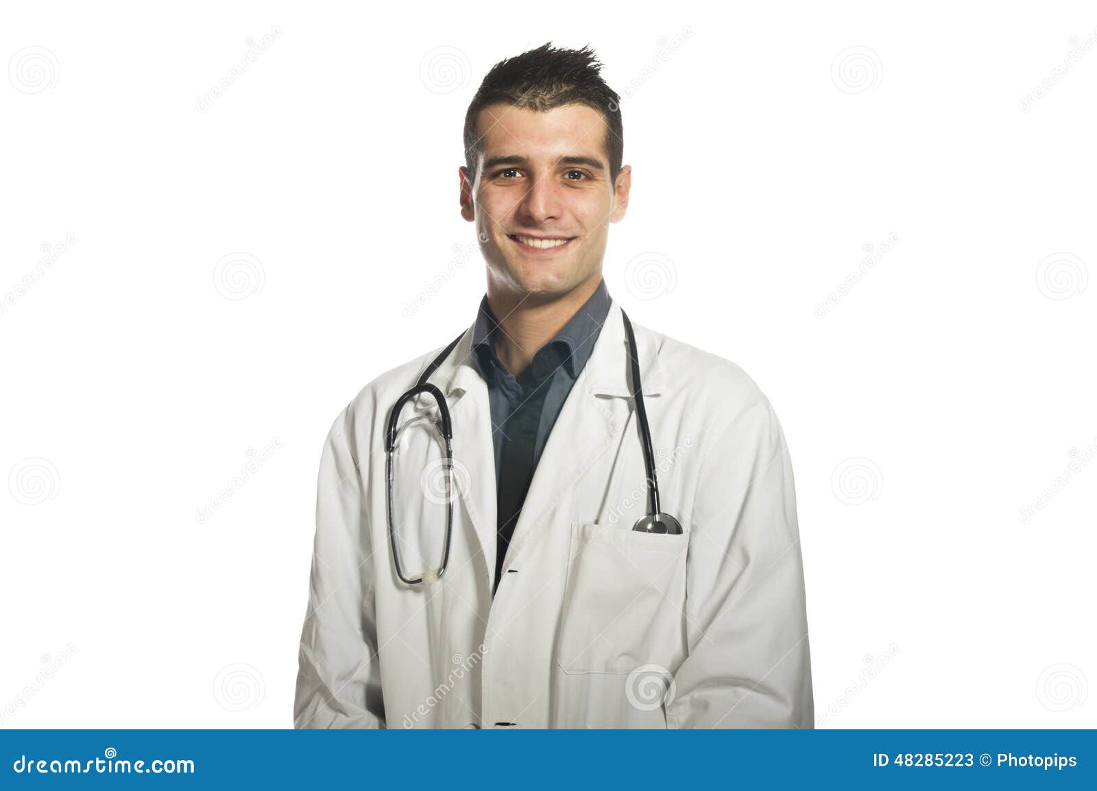 Portrait of Smiling Male Doctor Stock Image - Image of confidence ...