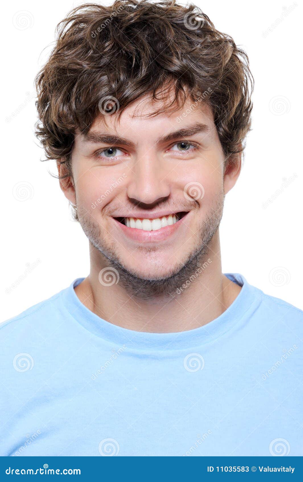 Portrait of a Smiling Man with Healthy Teeth Stock Image - Image of ...