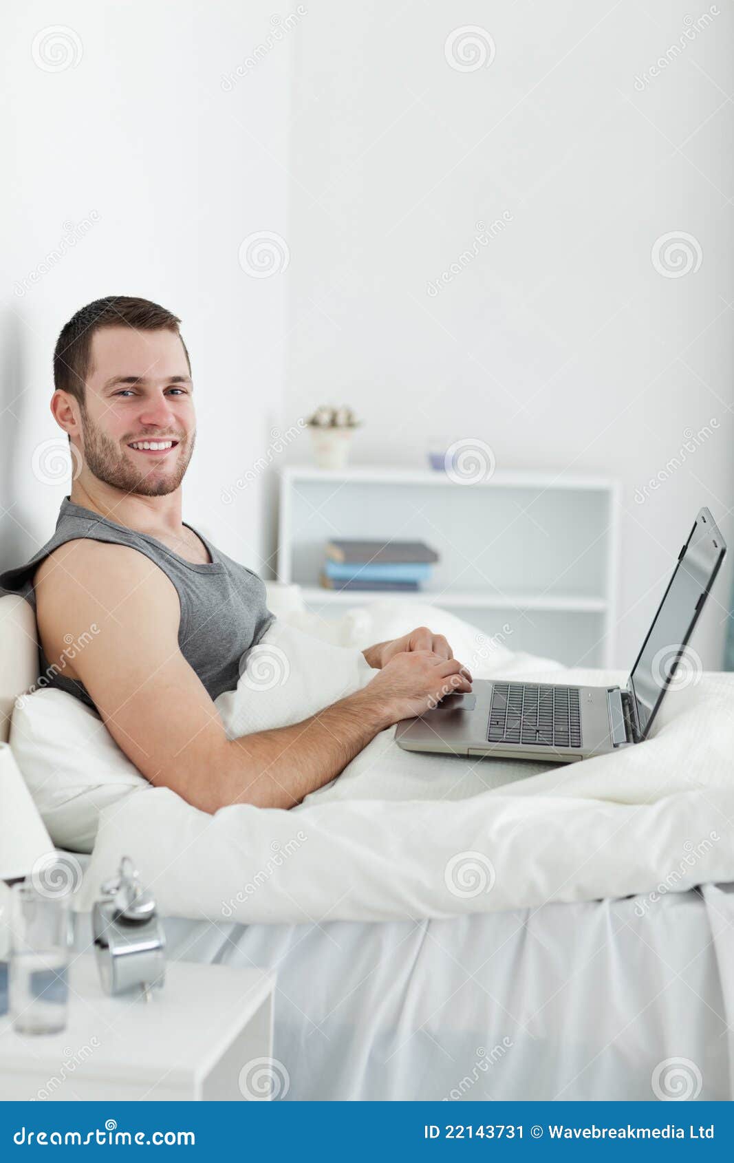 Portrait of a Smiling Man Using a Laptop Stock Image - Image of ... Portrait of a Smiling Man Using a Laptop Stock Image - Image of ...