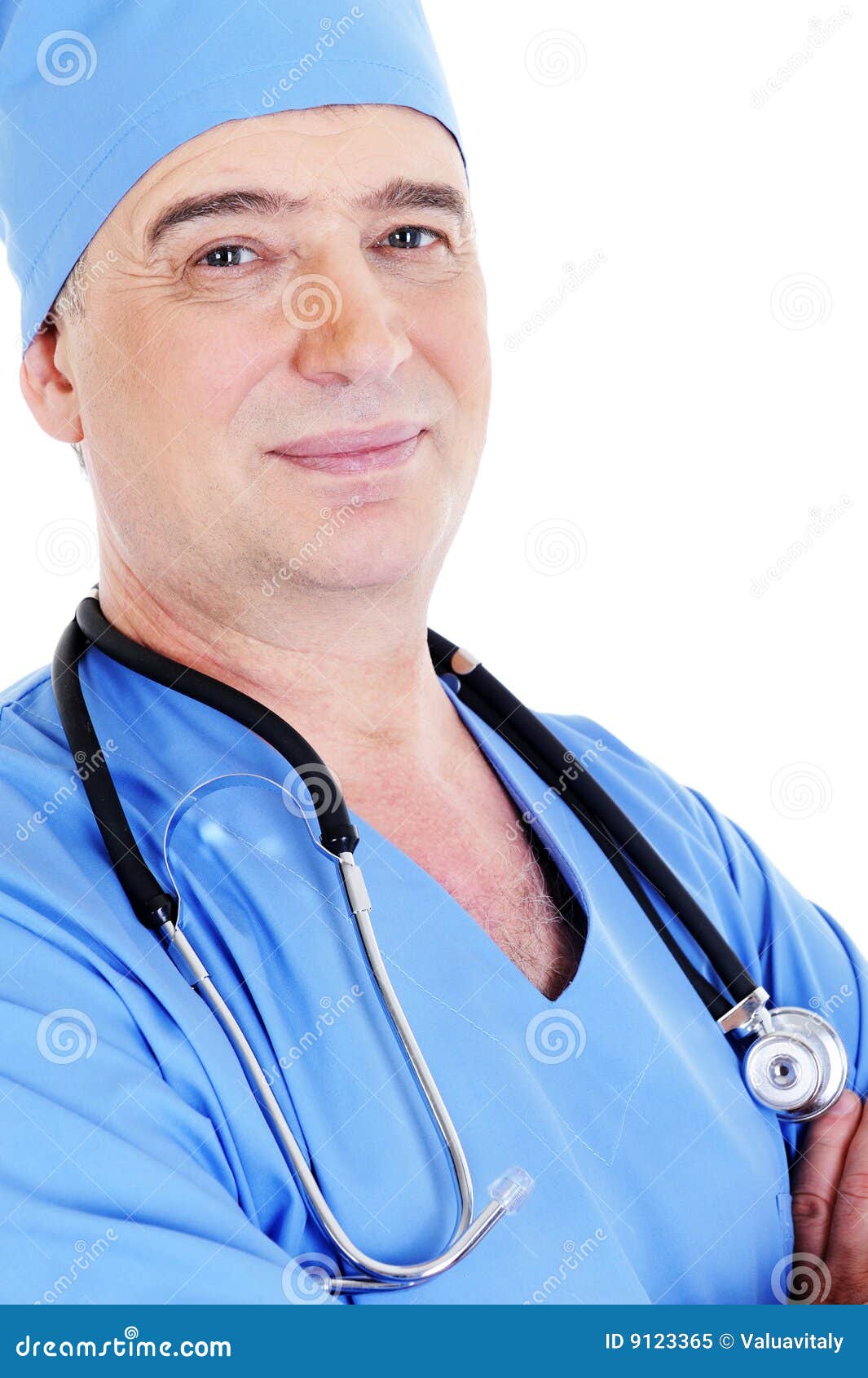 Portrait of Smiling Mature Male Surgeon Stock Image - Image of cheerful ...