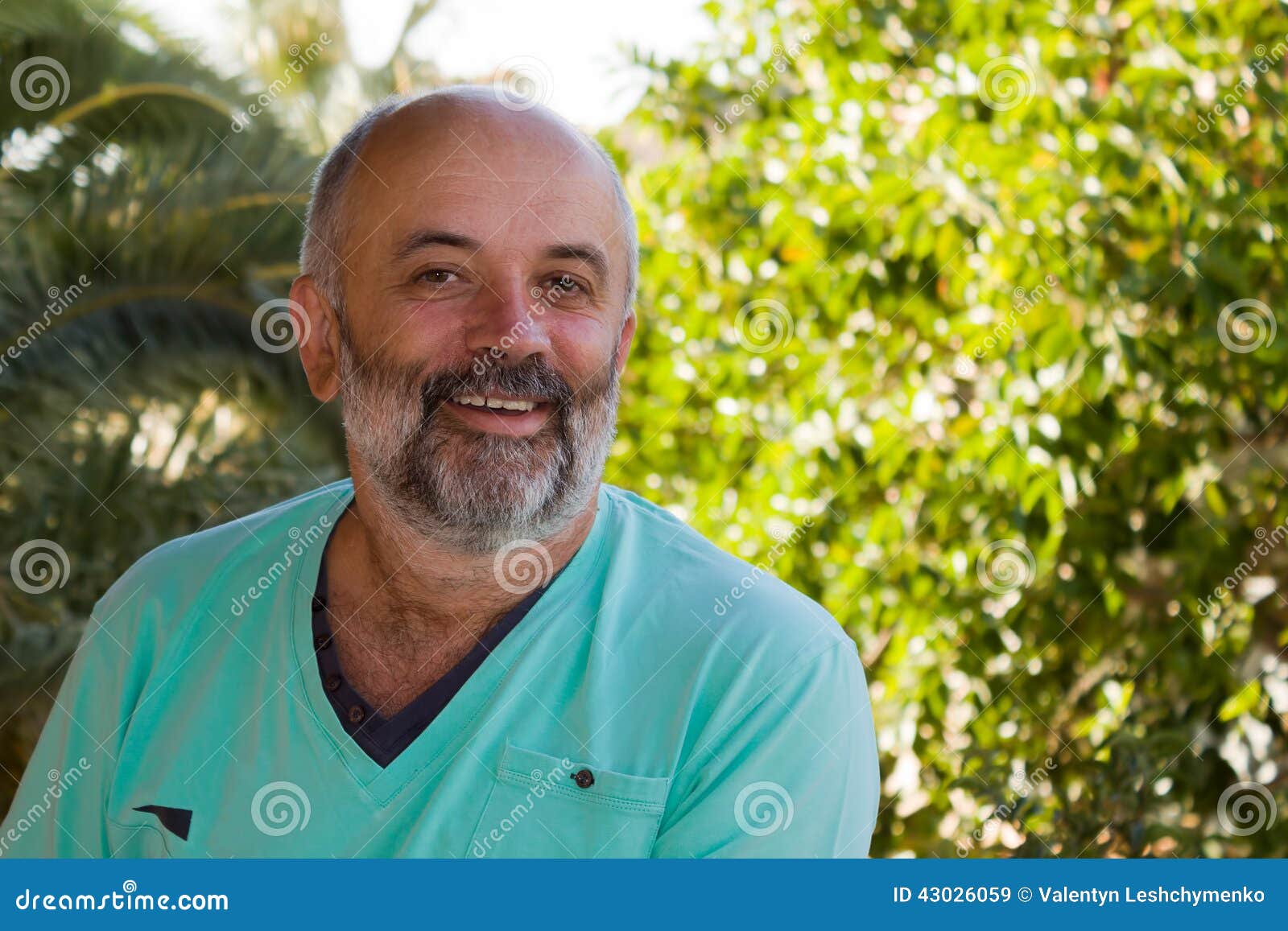 Portrait of a Smiling Middle-aged Man Stock Image - Image of ...