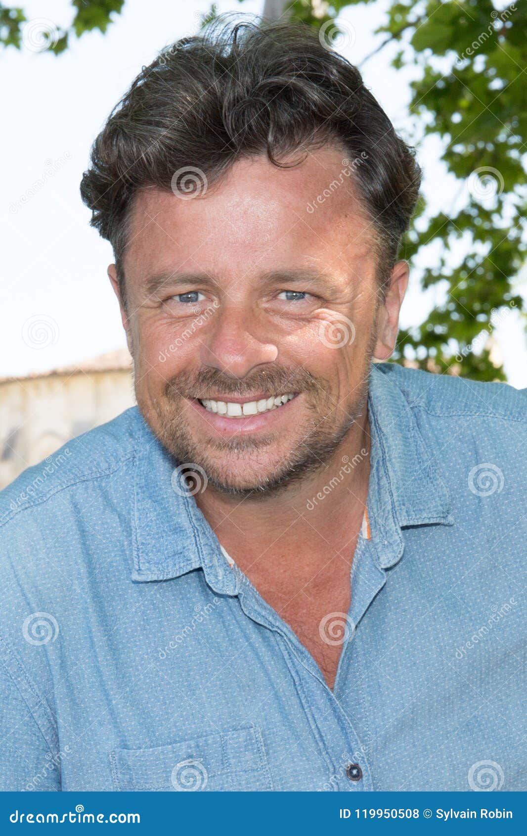 Portrait of Smiling Midle Aged Man Outdoor Stock Photo - Image of aged ...