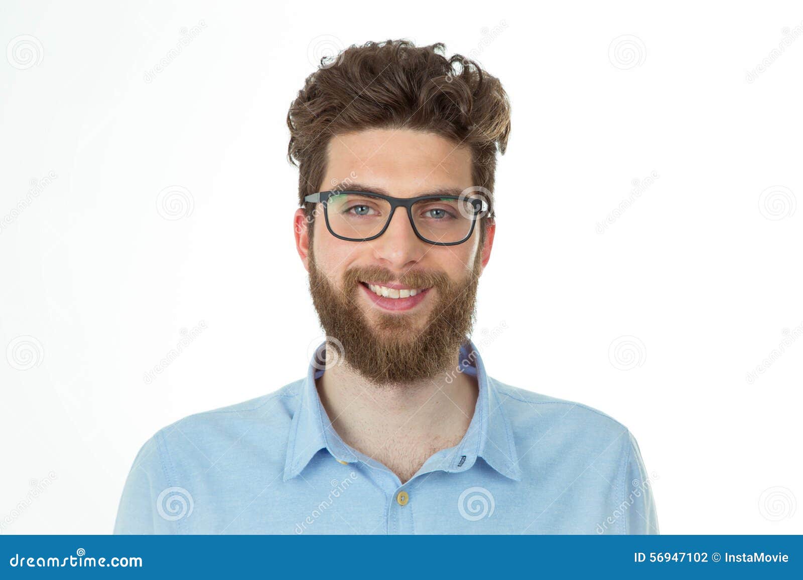 Portrait of a Smiling Nerd Man Stock Photo - Image of nerd, funny: 56947102
