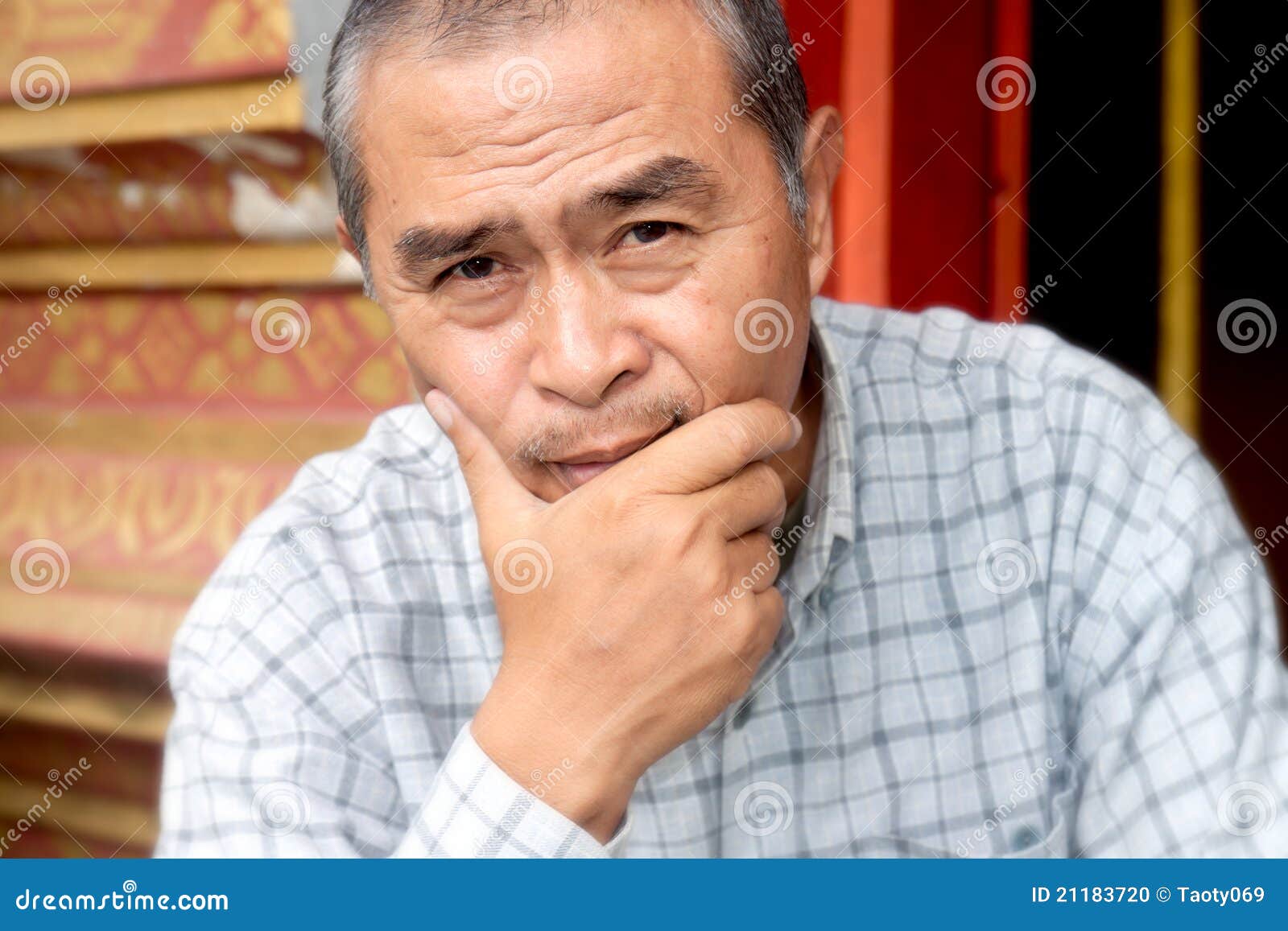 Portrait of Smiling Old Man Stock Photo - Image of attitude, senior ...