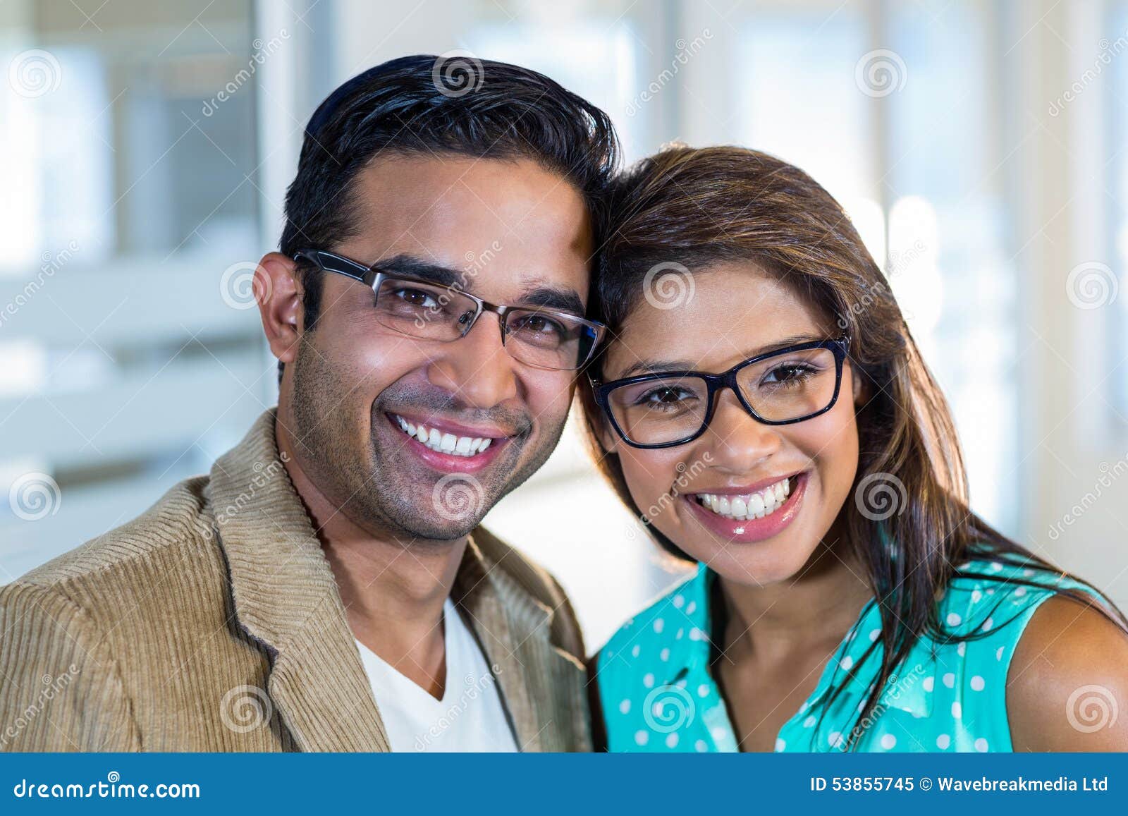 Portrait of Smiling Partners Posing Together Stock Image - Image of ...