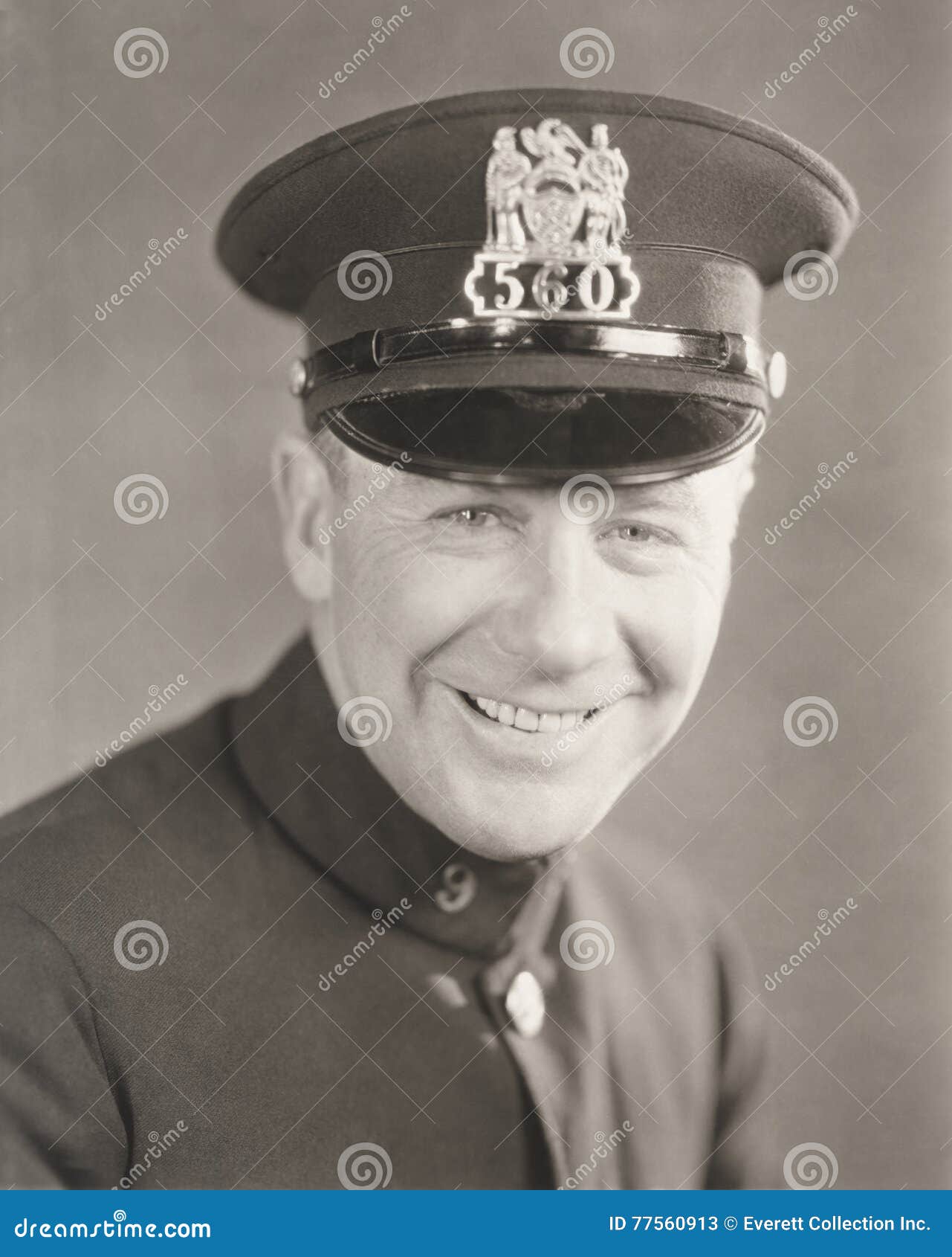 Portrait of a Smiling Policeman Stock Image - Image of confidence ...