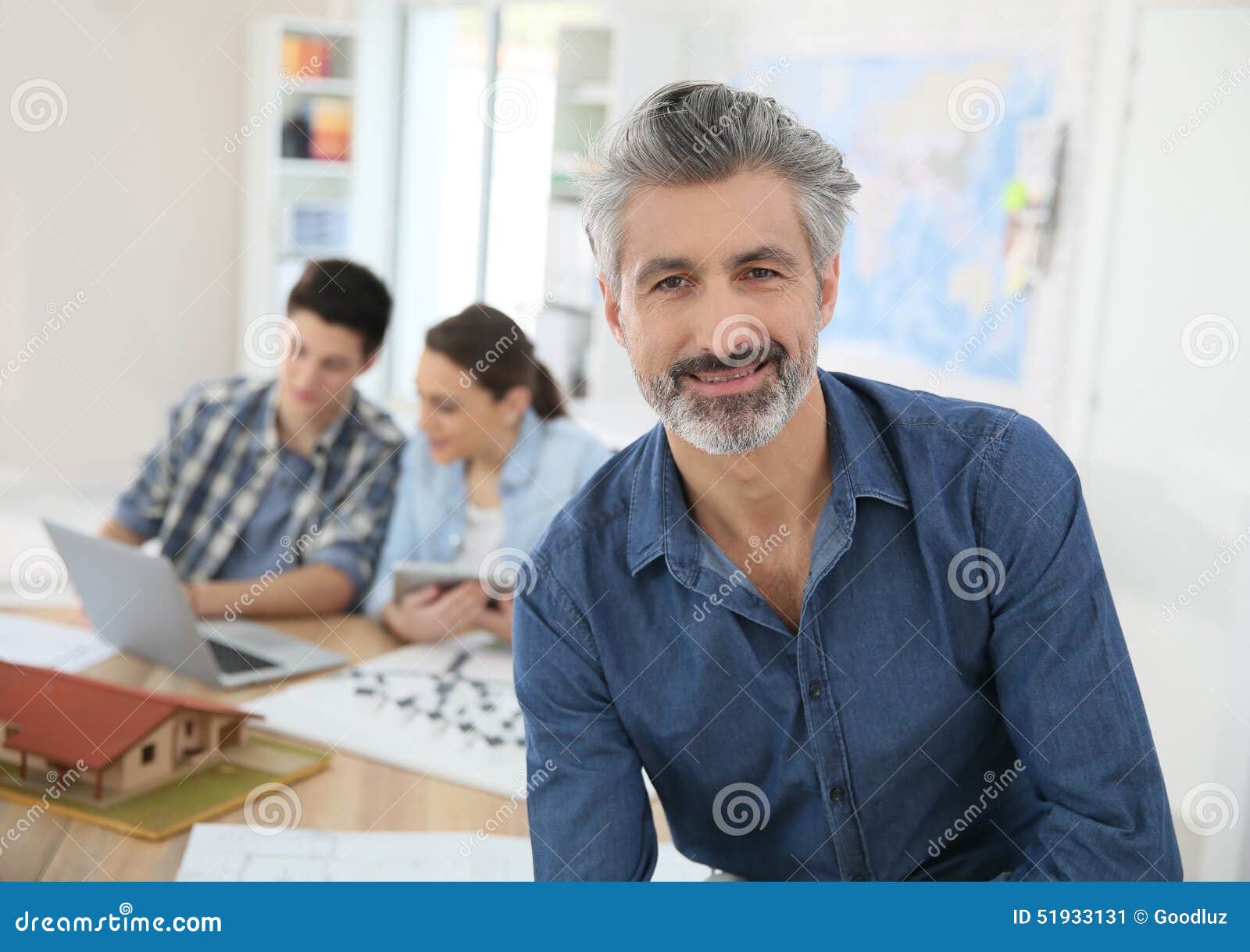 Portrait of Smiling Professor in Architecture Stock Image - Image of ...
