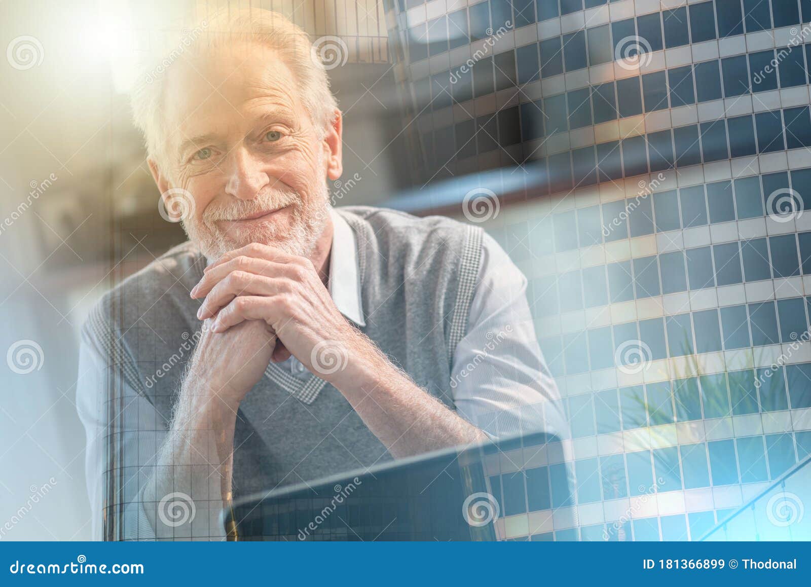 Portrait of Smiling Senior Businessman; Multiple Exposure Stock Image ... Portrait of Smiling Senior Businessman; Multiple Exposure Stock Image ...