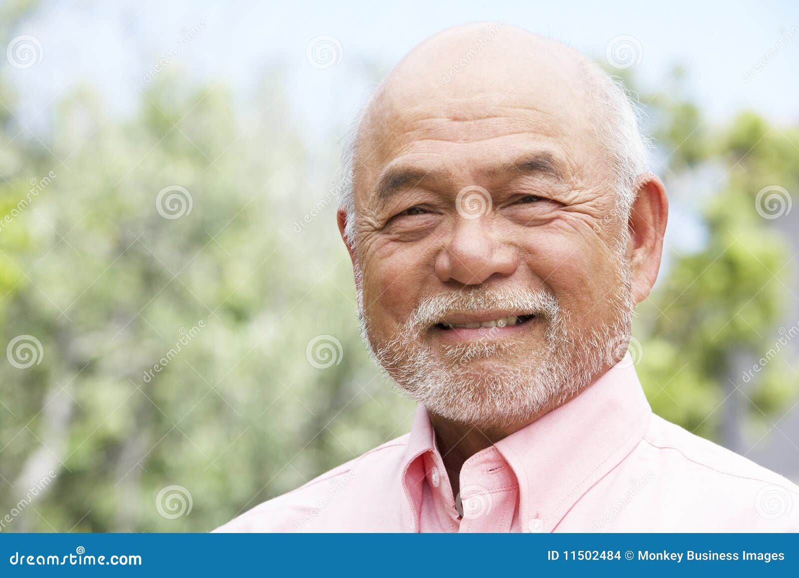 Portrait of Smiling Senior Man Stock Photo - Image of senior, male ...