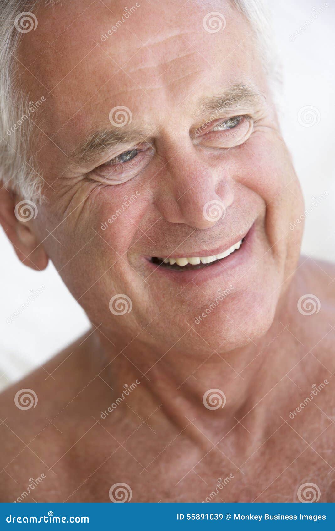 Portrait of Smiling Senior Man Stock Image - Image of copy, full: 55891039