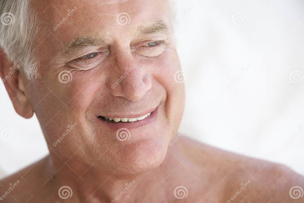 Portrait Of Smiling Senior Man Stock Image Image Of Active Enjoying
