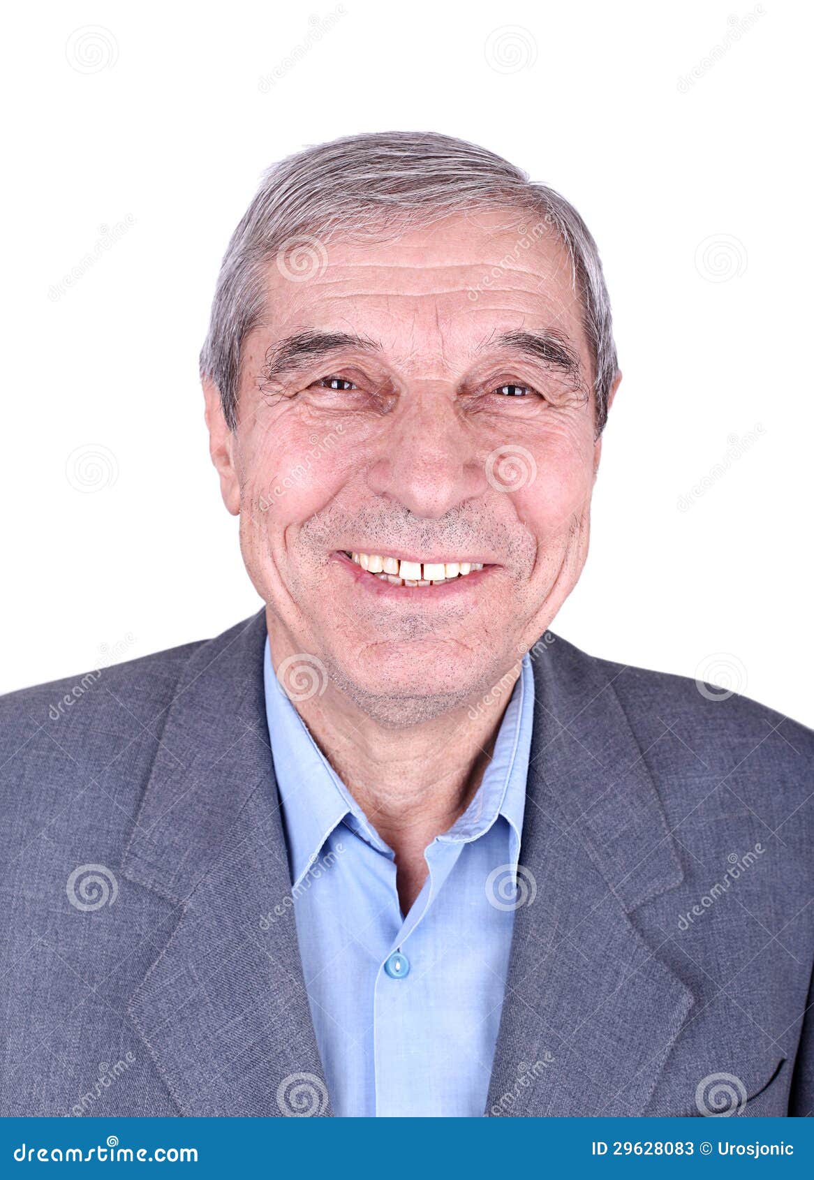 Portrait of a Smiling Senior Man I Stock Image - Image of copyspace ...
