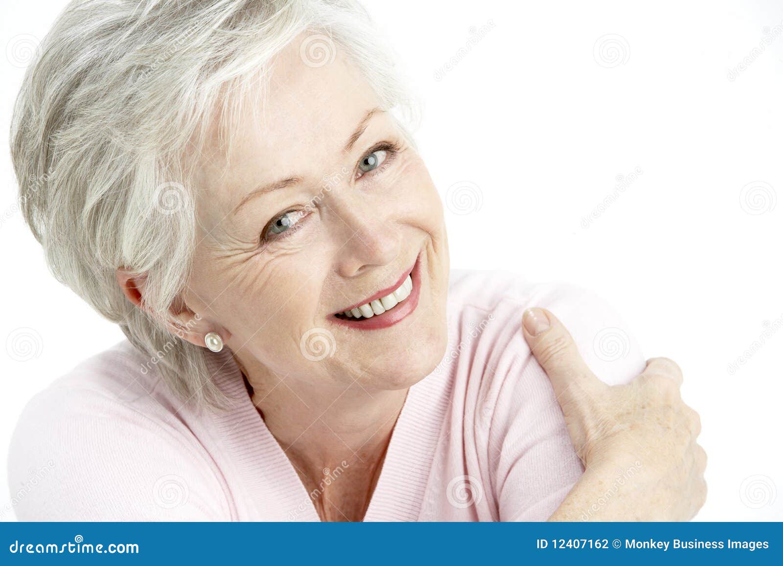 Portrait of Smiling Senior Woman Stock Photo - Image of pretty, shot ...