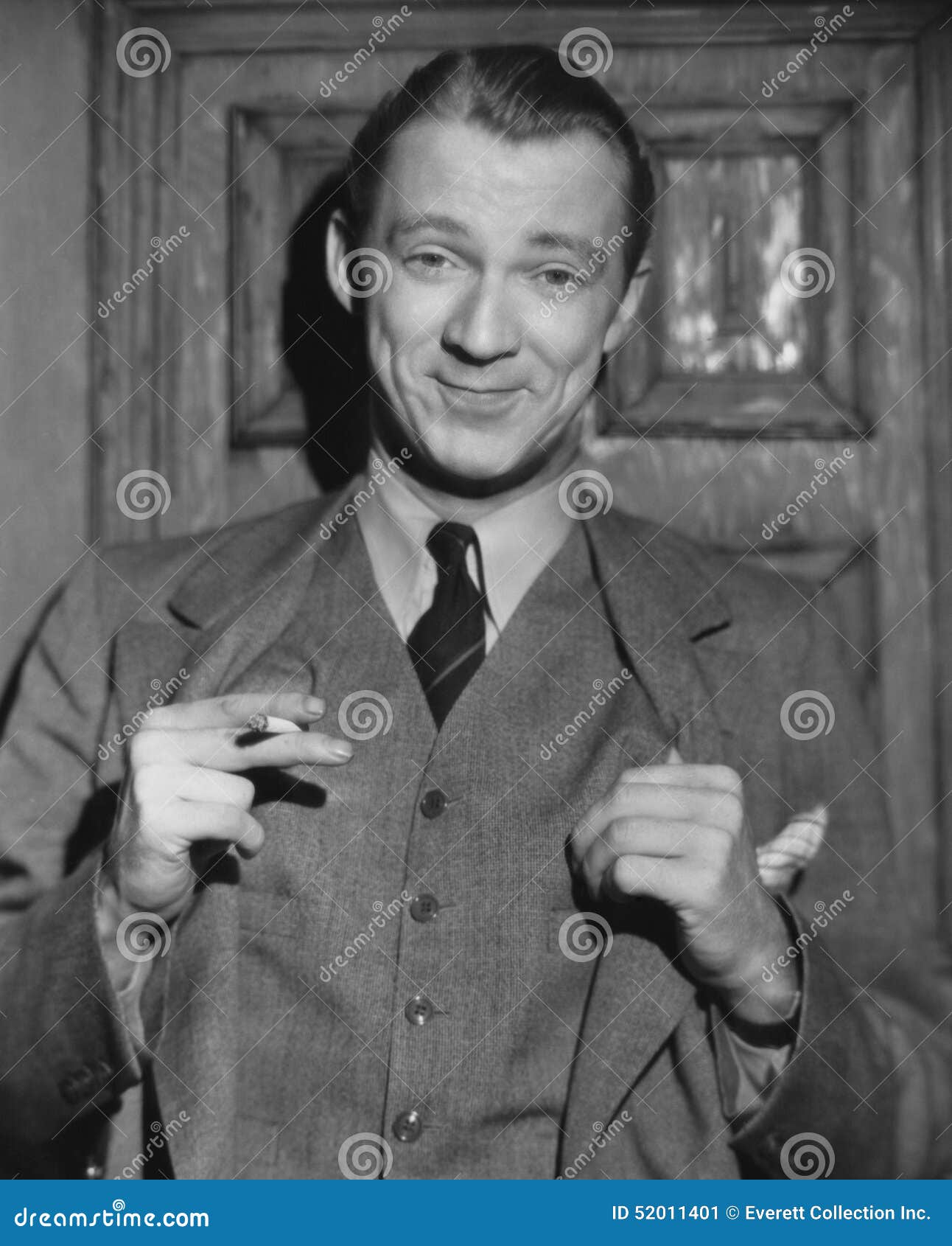 Portrait of Smiling Smug Man Stock Image - Image of confident ...