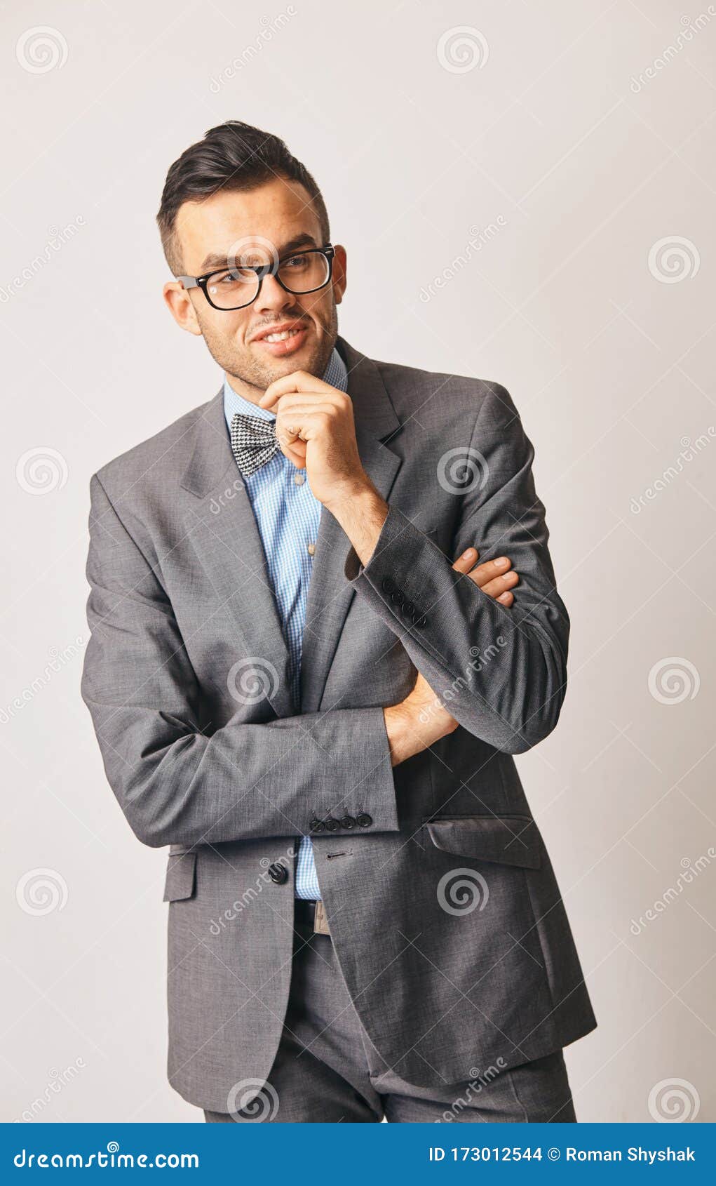 A Portrait of Smiling Stylish Young Presenter Stock Photo - Image of ...