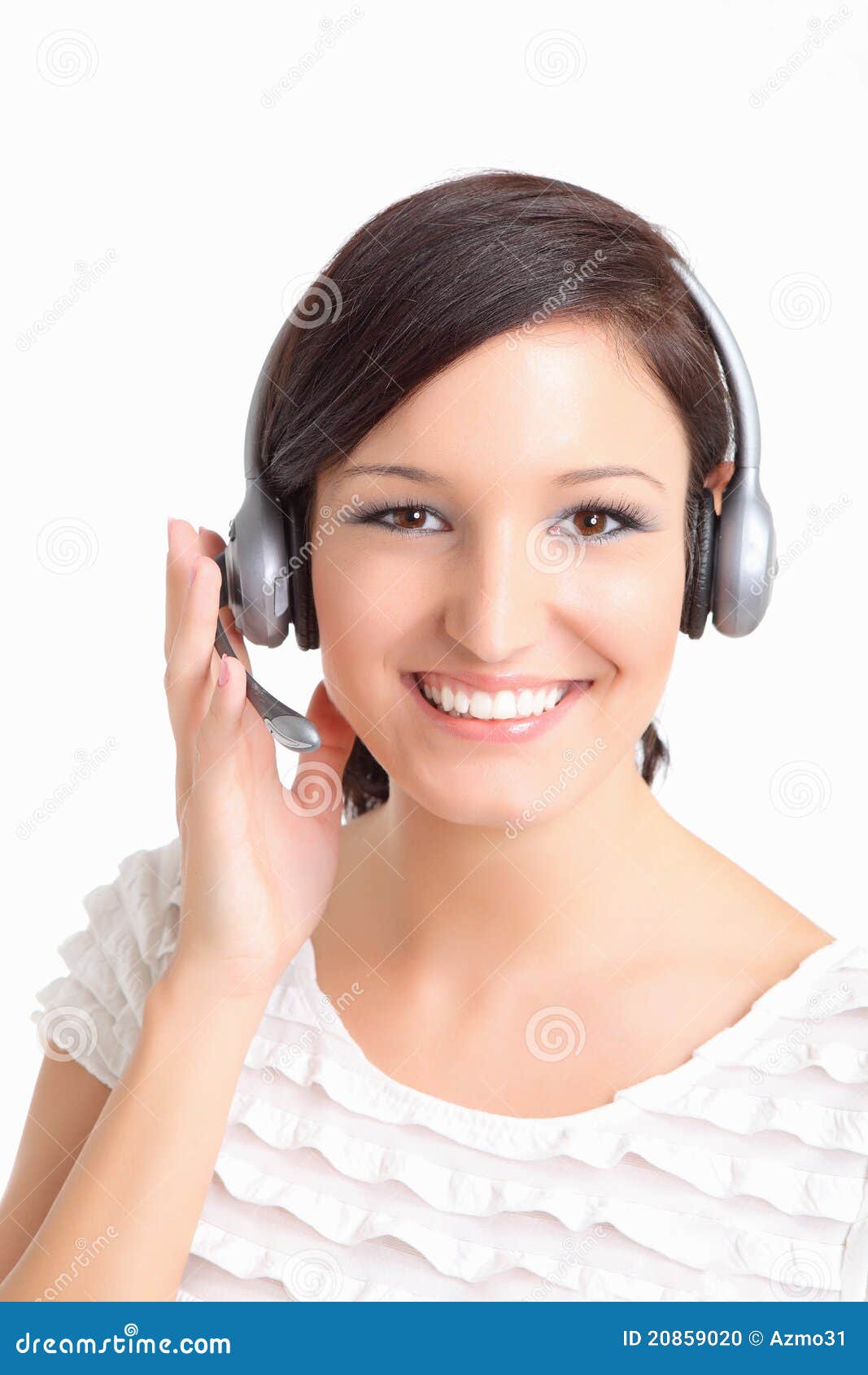 Portrait of a Smiling Support Technician Stock Photo - Image of ...