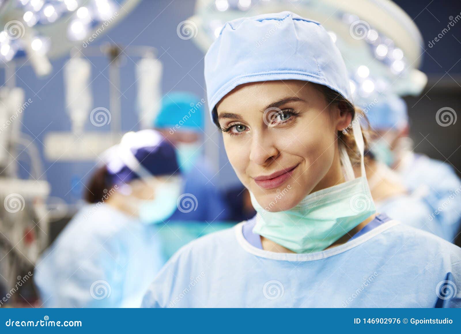 Portrait of Smiling Surgeon in Operating Room Stock Photo - Image of ...