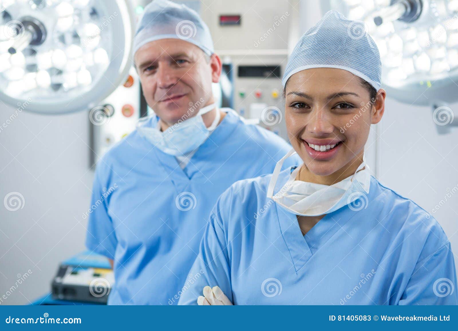 Portrait of Smiling Surgeons Stock Image - Image of caucasian ...