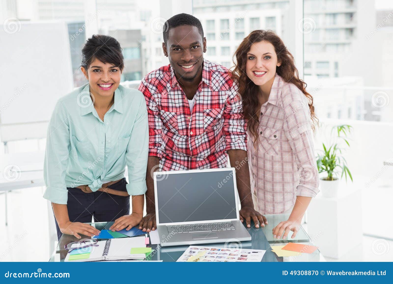Portrait of Smiling Teamwork Standing Together Stock Photo - Image of ...