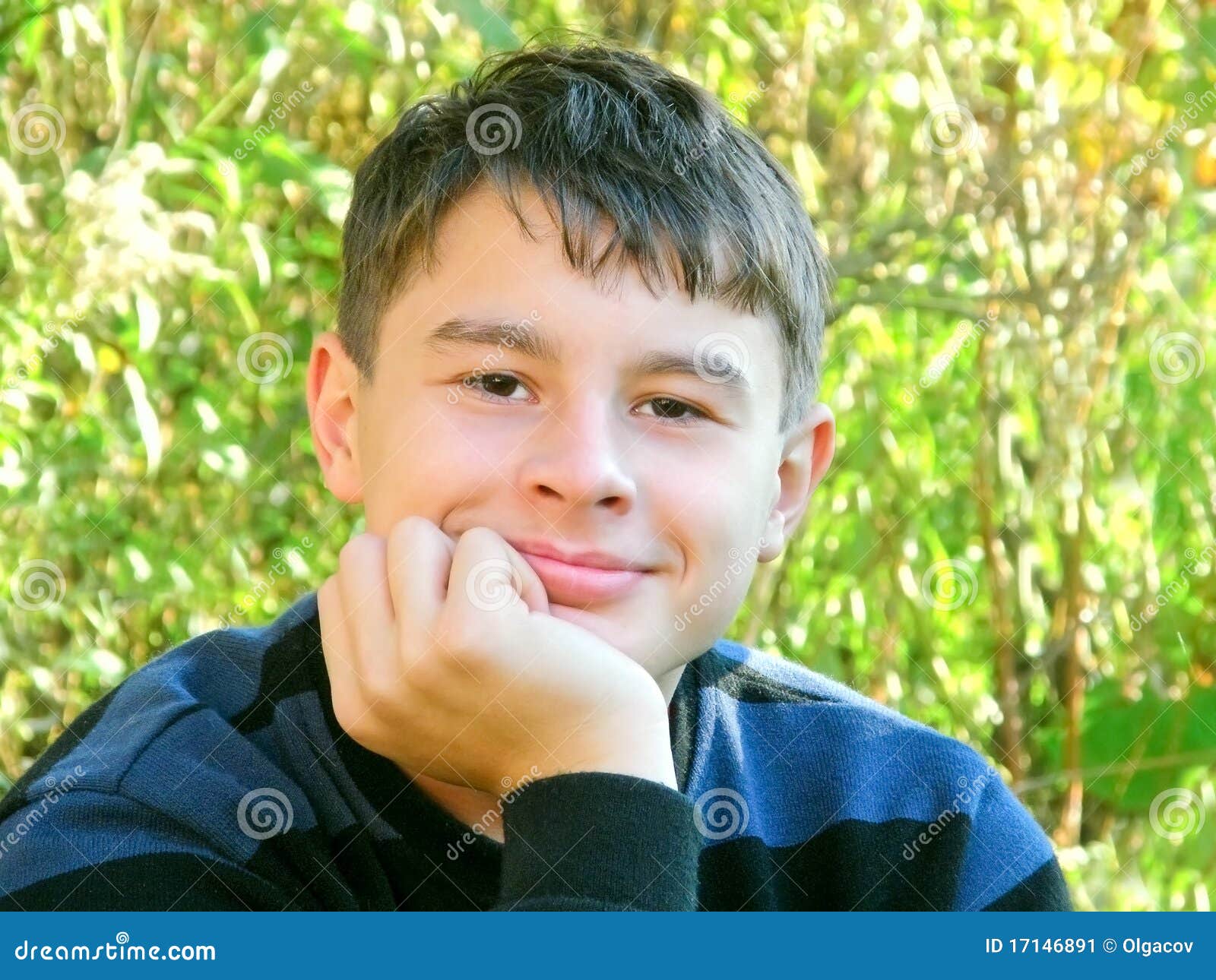 Portrait of a Smiling Teenager Stock Image - Image of sweater, fifteen ...