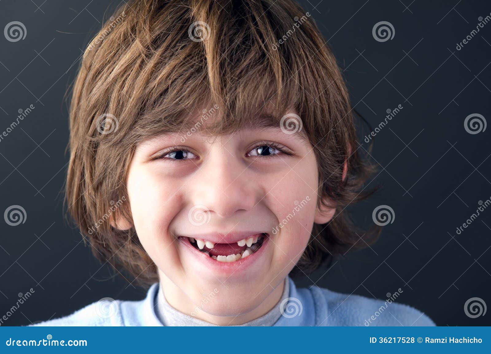 Portrait of a Smiling Toothless Boy Stock Photo - Image of enjoyment ...