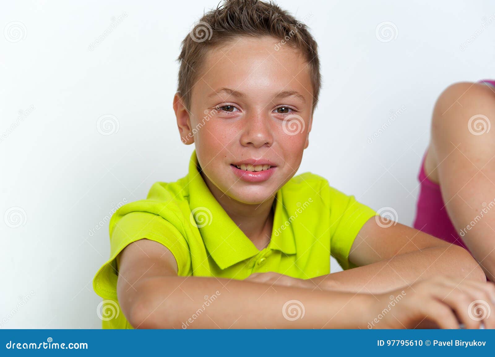 Portrait of Smiling Tween School Child Stock Photo - Image of education ...