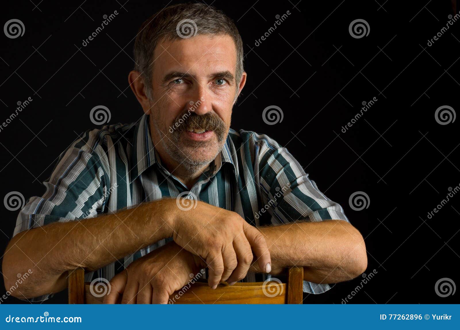 Portrait of Smiling Ukrainian Peasant Stock Photo - Image of alone ...
