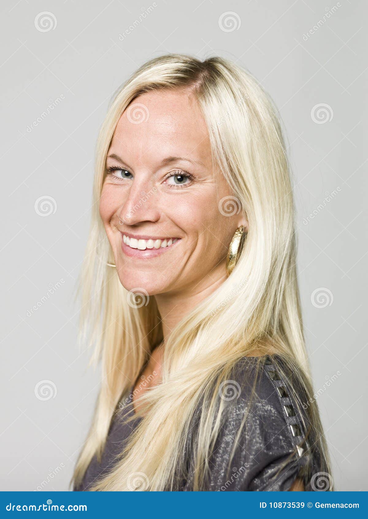Portrait of a Smiling Woman Stock Image - Image of happy, composition ...