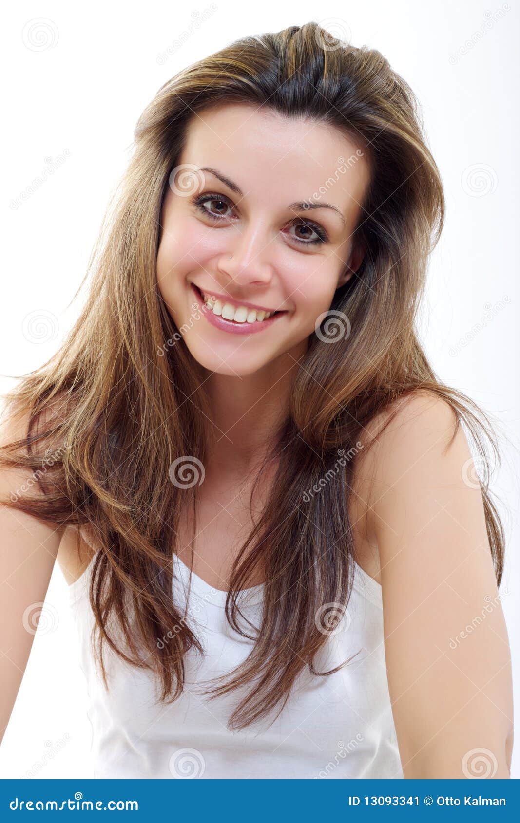 Portrait of a Smiling Woman Stock Image - Image of look, people: 13093341