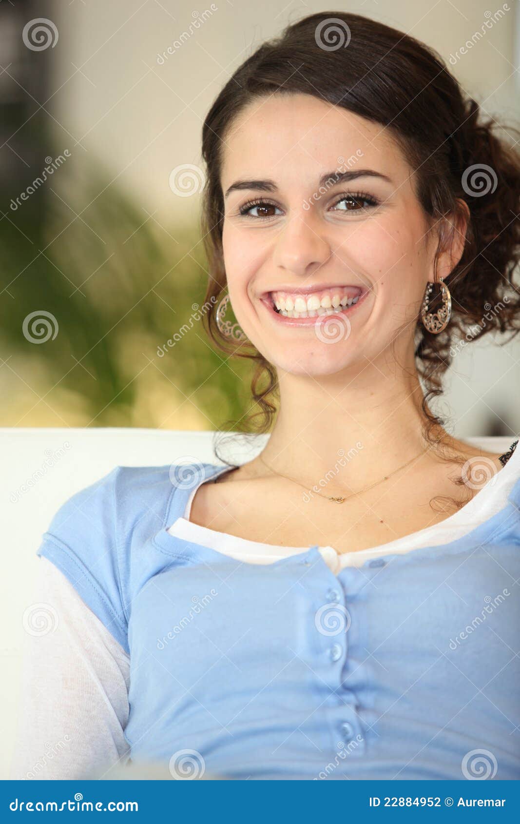 Portrait of a Smiling Woman Stock Photo - Image of happy, elated: 22884952