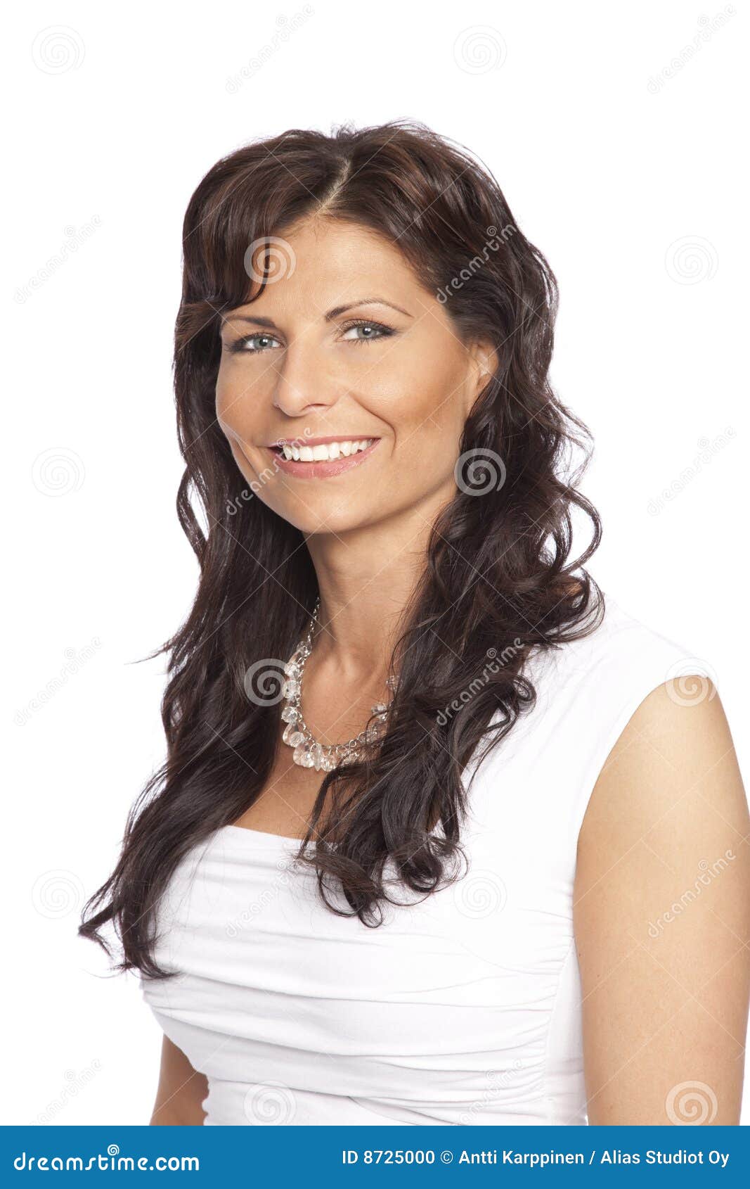 Portrait of smiling woman stock photo. Image of attractively - 8725000