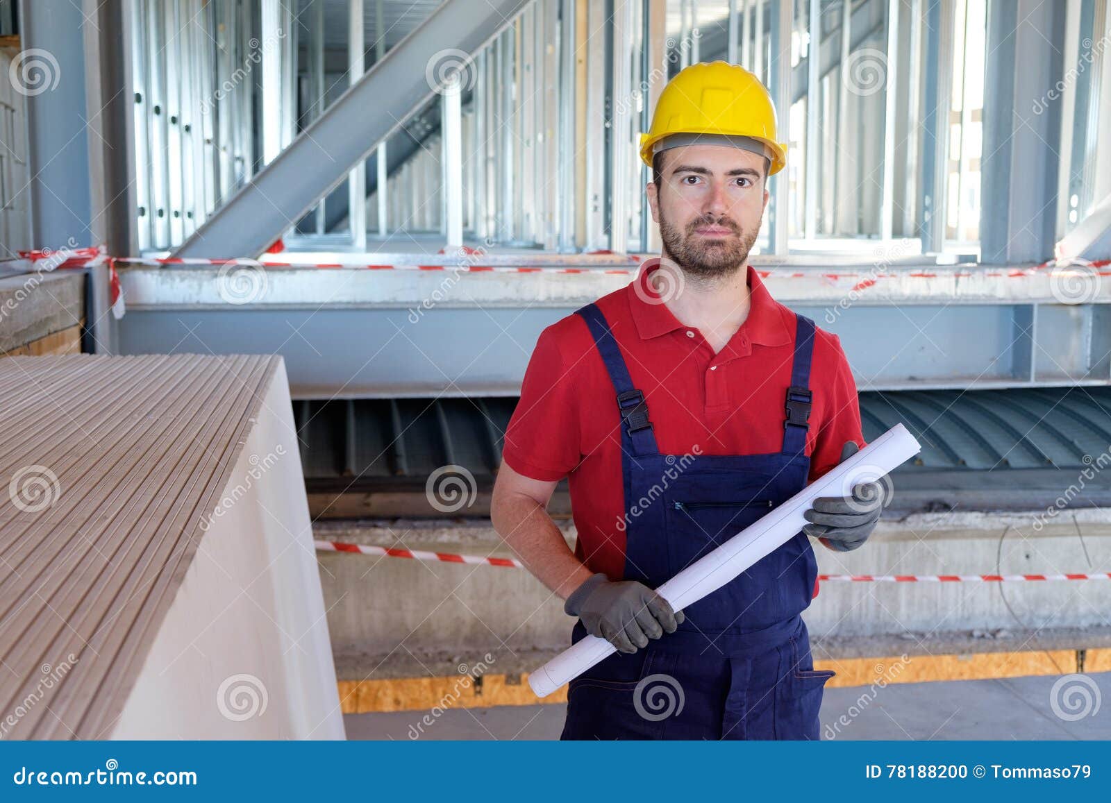 Portrait of smiling worker stock photo. Image of handsome - 78188200