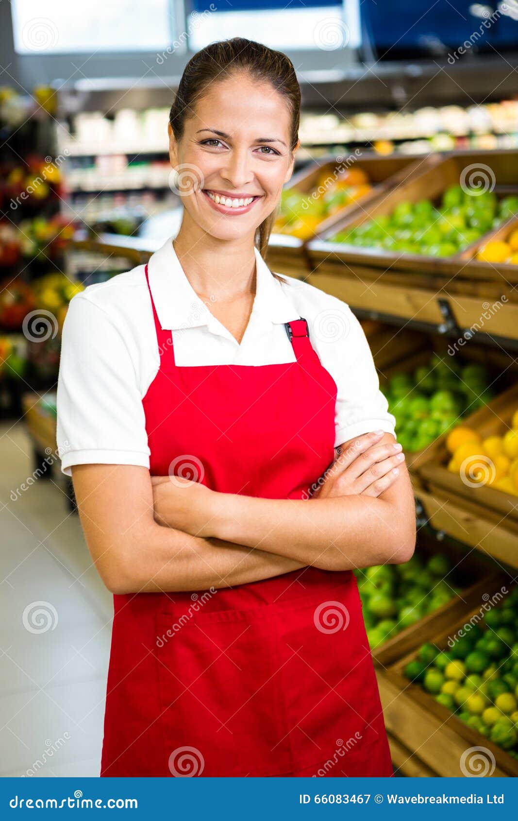 Portrait of smiling worker stock image. Image of employee - 66083467