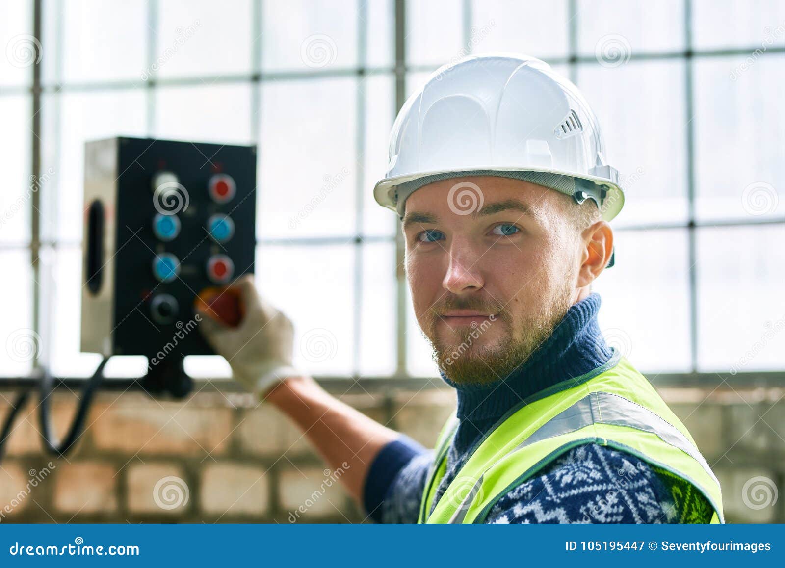 Machine Operator Posing at Factory Stock Image - Image of builder ...