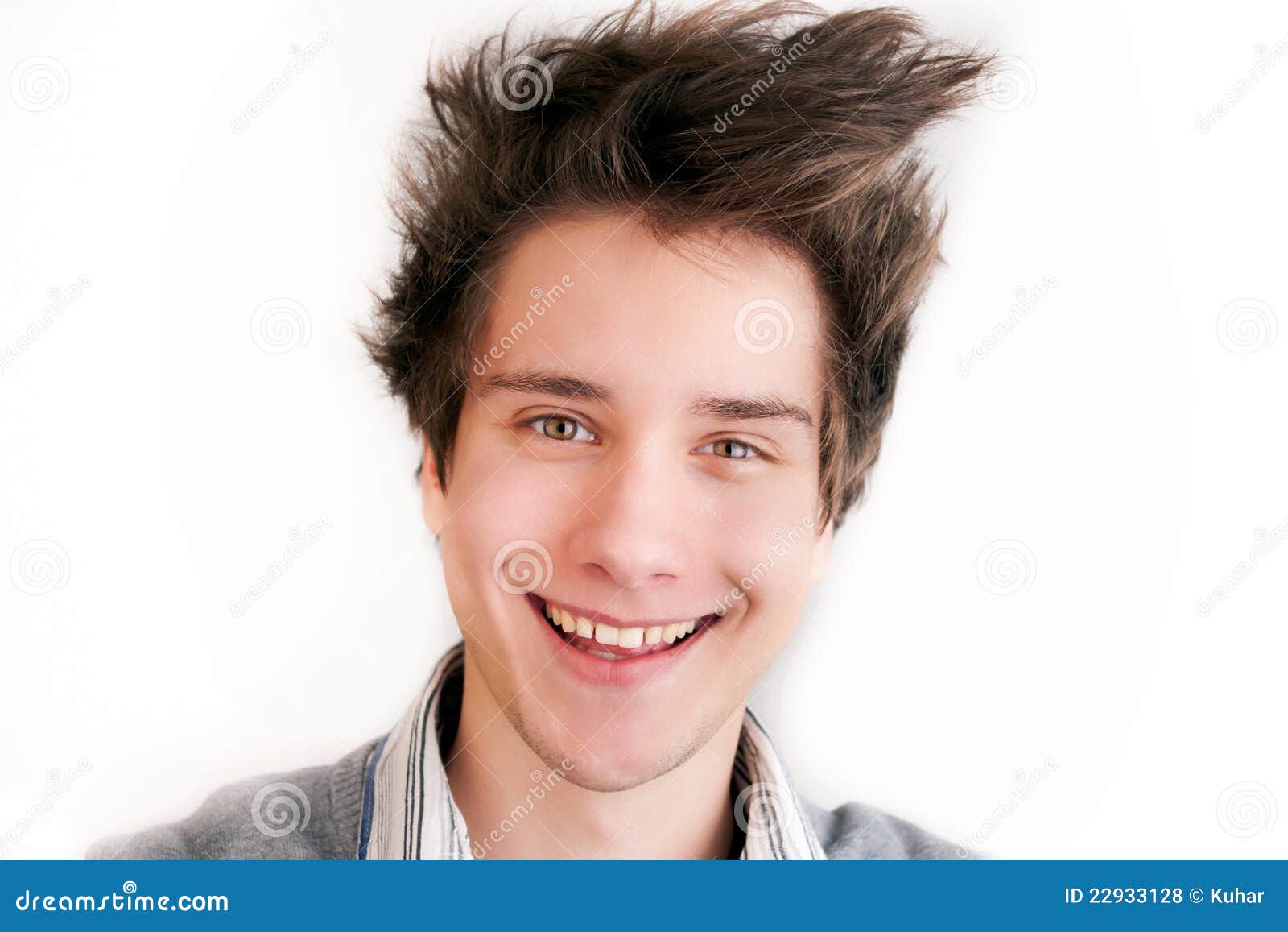 Portrait of a Smiling Young Man Stock Photo - Image of positivity ...