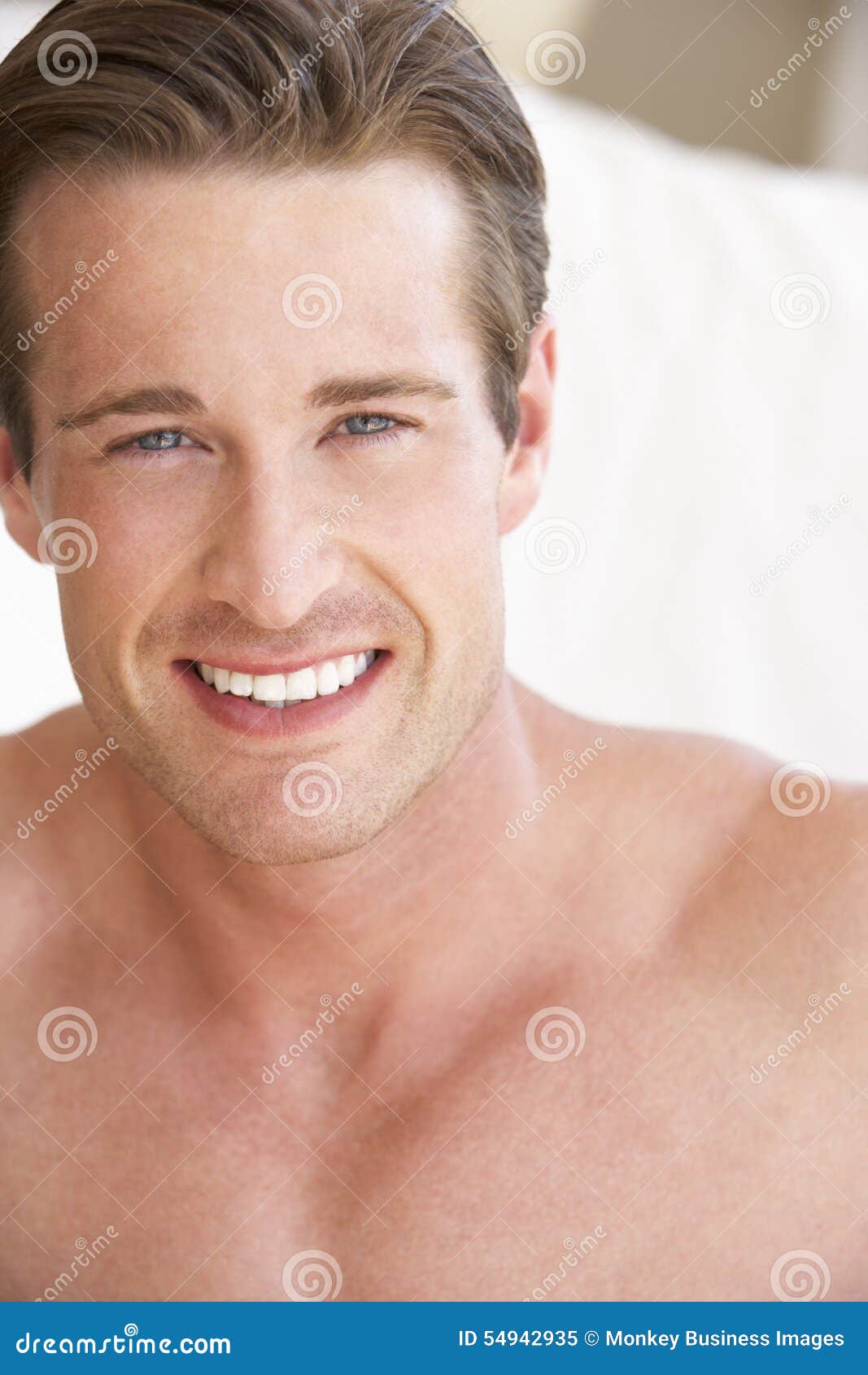 Portrait of Smiling Young Man Stock Image - Image of holiday, racing ...