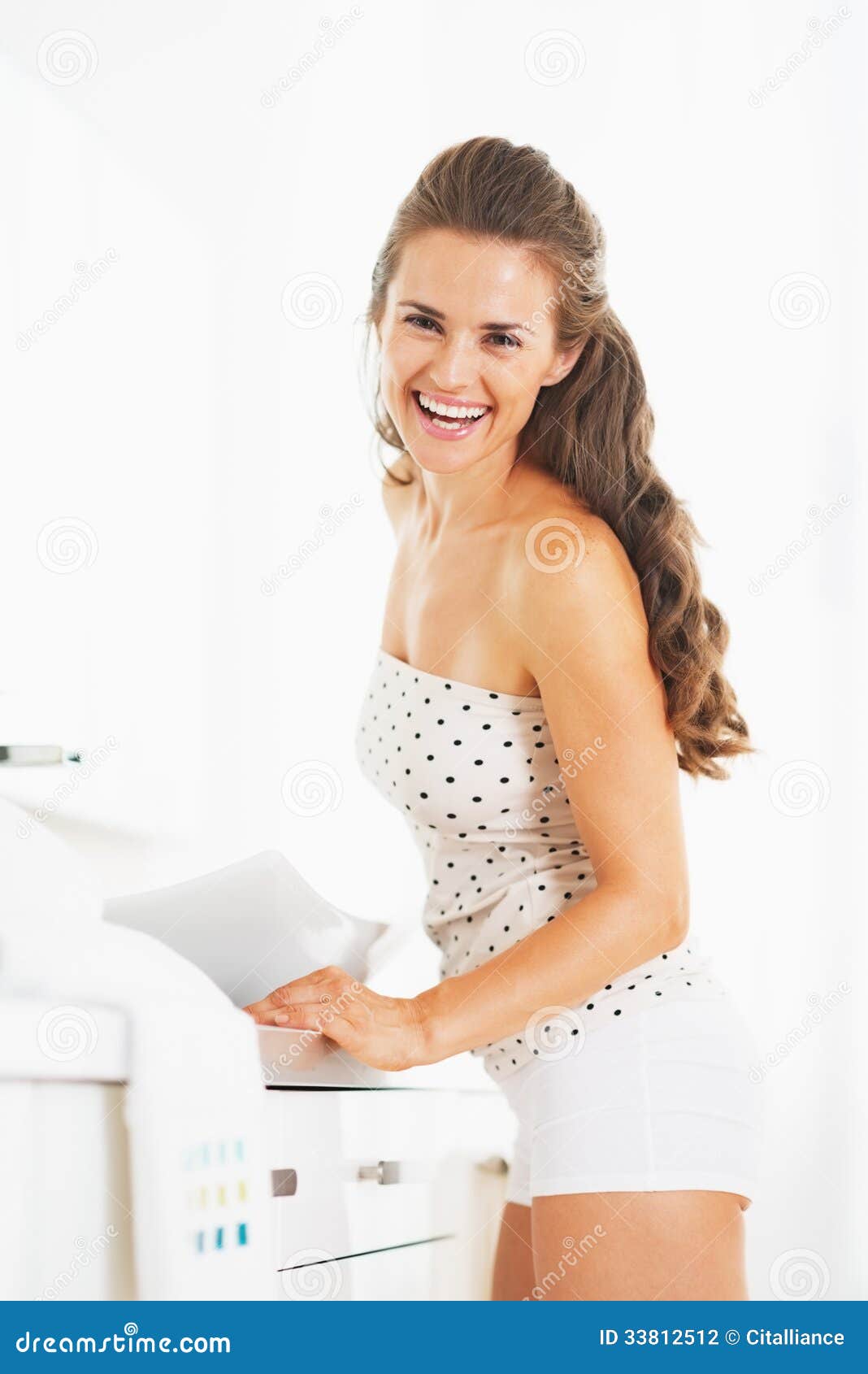 Portrait of Smiling Young Woman in Bathroom Stock Photo - Image of ... Portrait of Smiling Young Woman in Bathroom Stock Photo - Image of ...