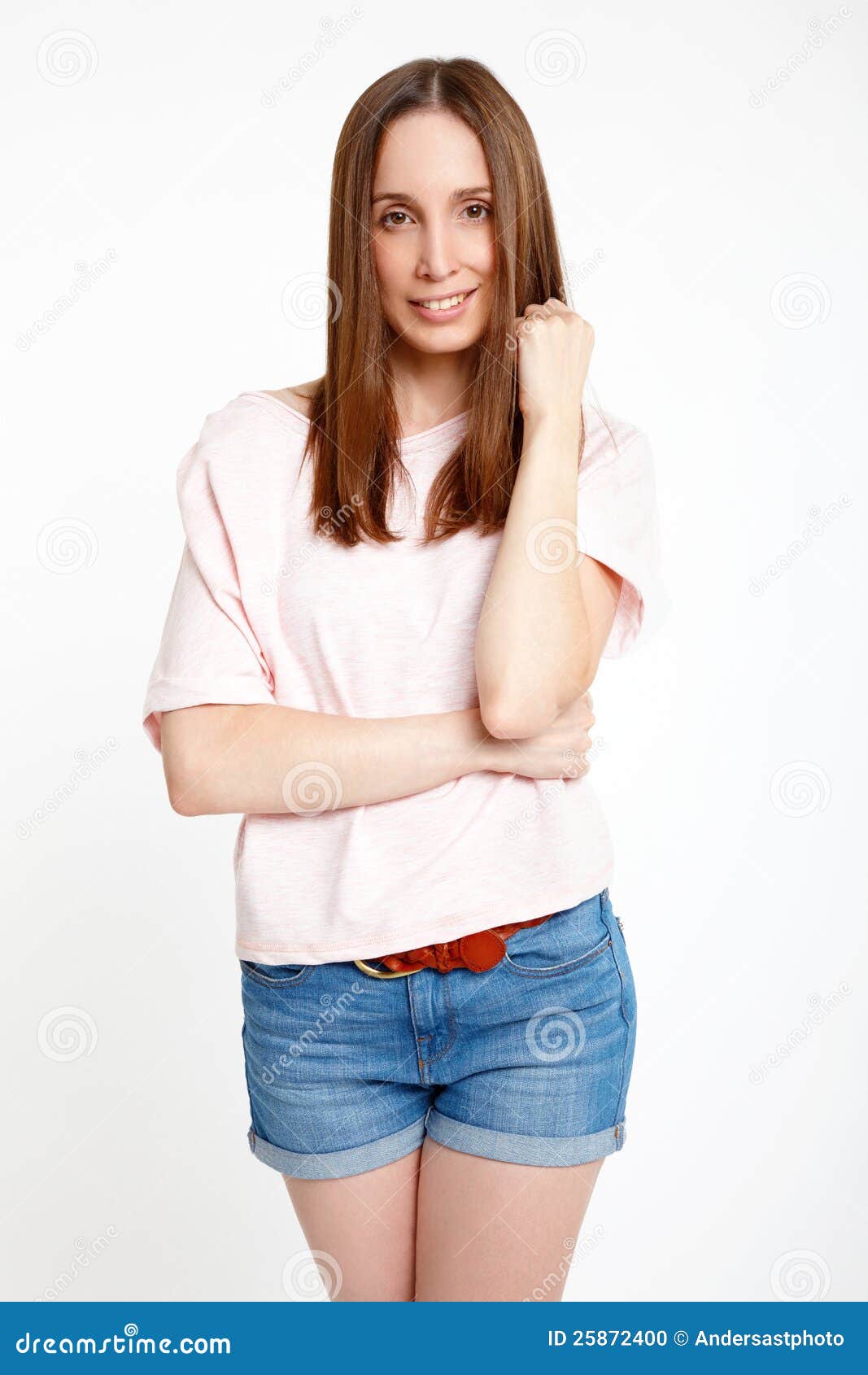 Portrait Of Smiling Young Woman Standing Stock Photo - Image: 25872400 Portrait Of Smiling Young Woman Standing Stock Photo - Image: 25872400