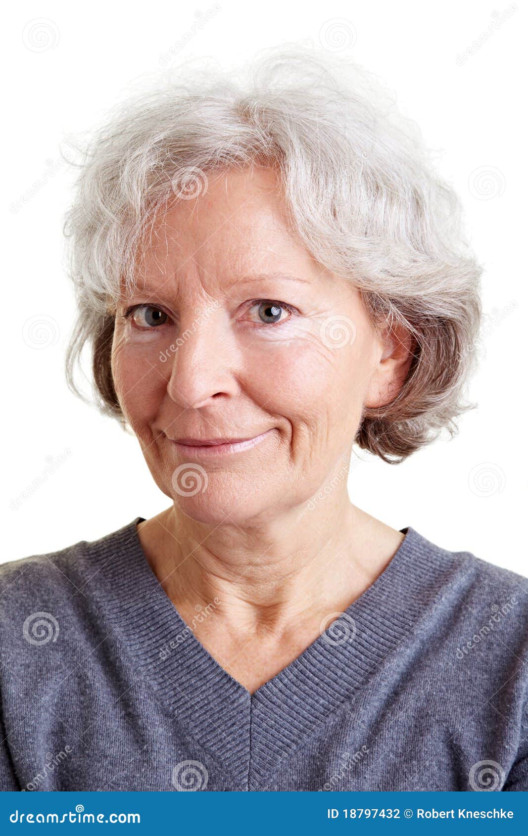 Portrait of Smirking Old Woman Stock Photo - Image of satisfaction ...