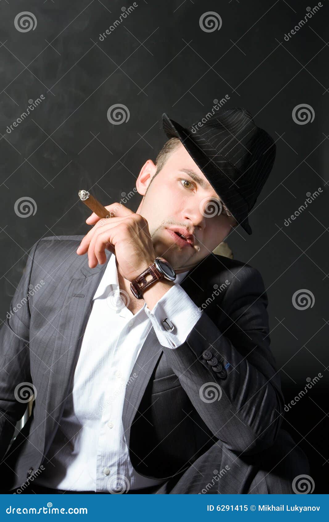 Portrait of the Smoking Man Stock Image - Image of people, caucasian ...