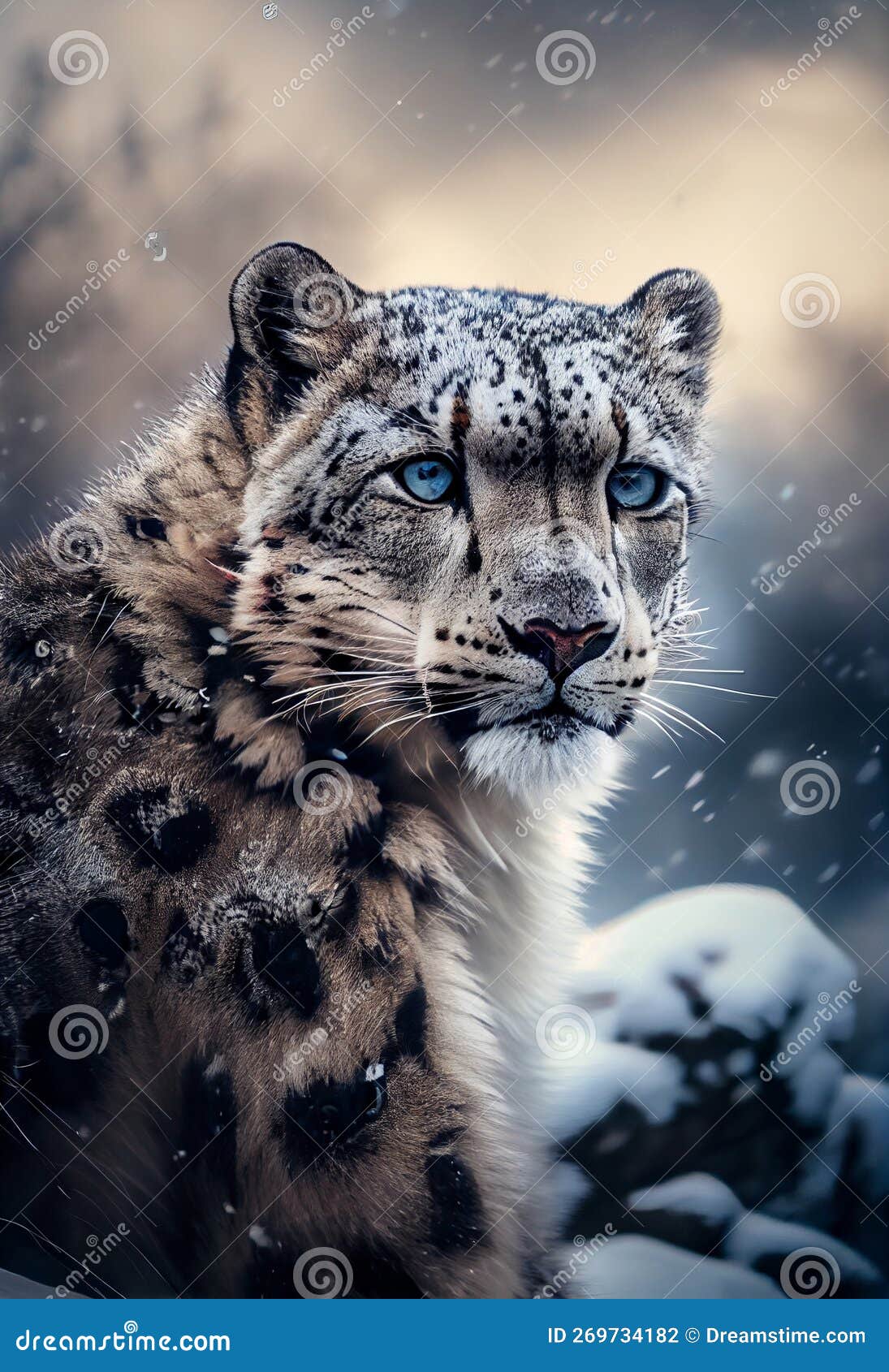 Snow Leopard Background