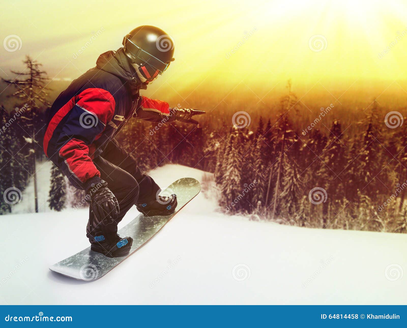 Portrait of Snowboarder Doing Extreme Trick Stock Photo - Image of ...