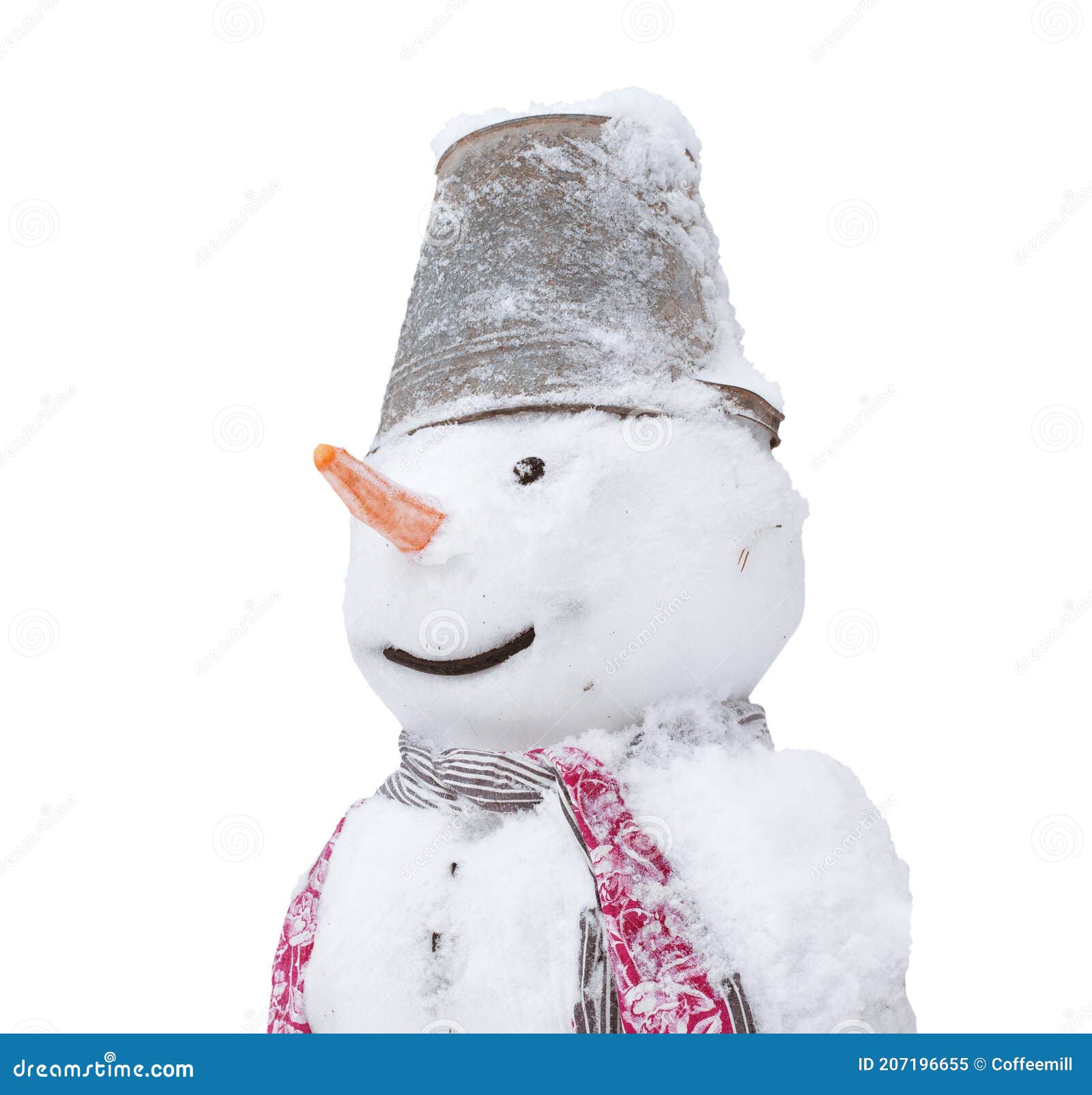 Portrait of a Snowman Isolated Stock Image - Image of snowman, white ...
