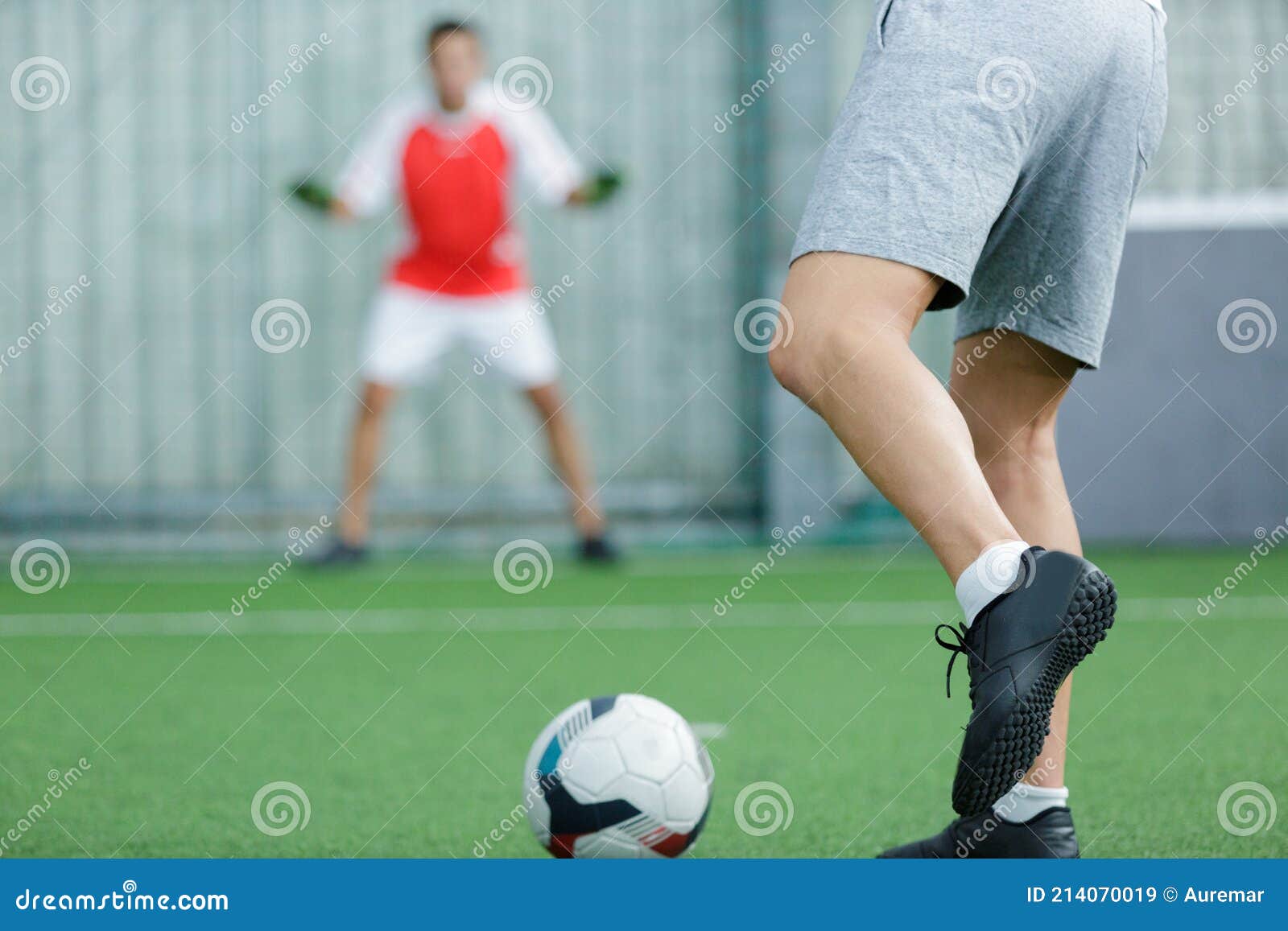 Portrait Soccer Ball in Goal Stock Image - Image of movement, league ...